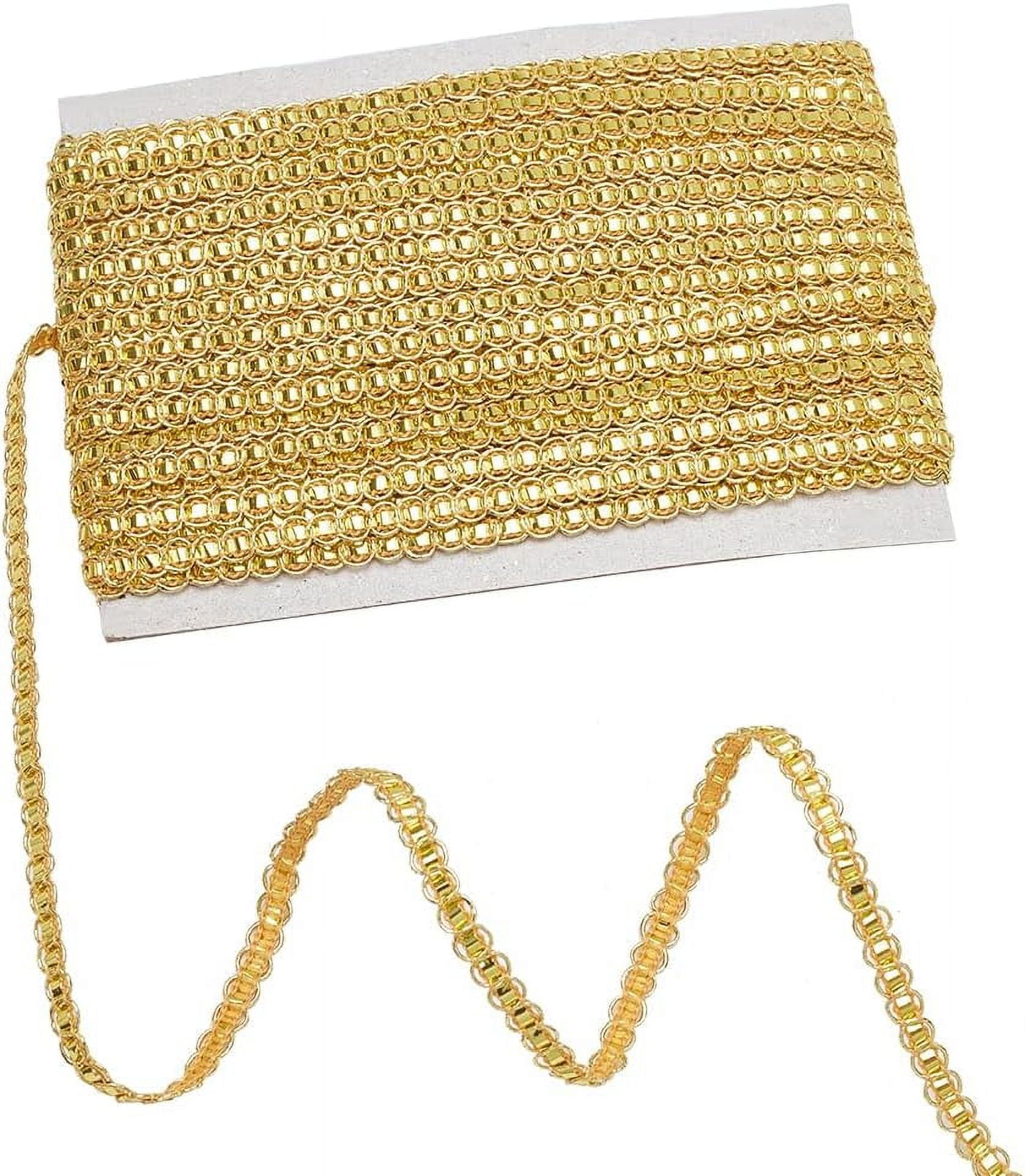 22 Yards S Shaped Gold Gimp Braid Trim 0.24inch Wide Polyester Lace ...