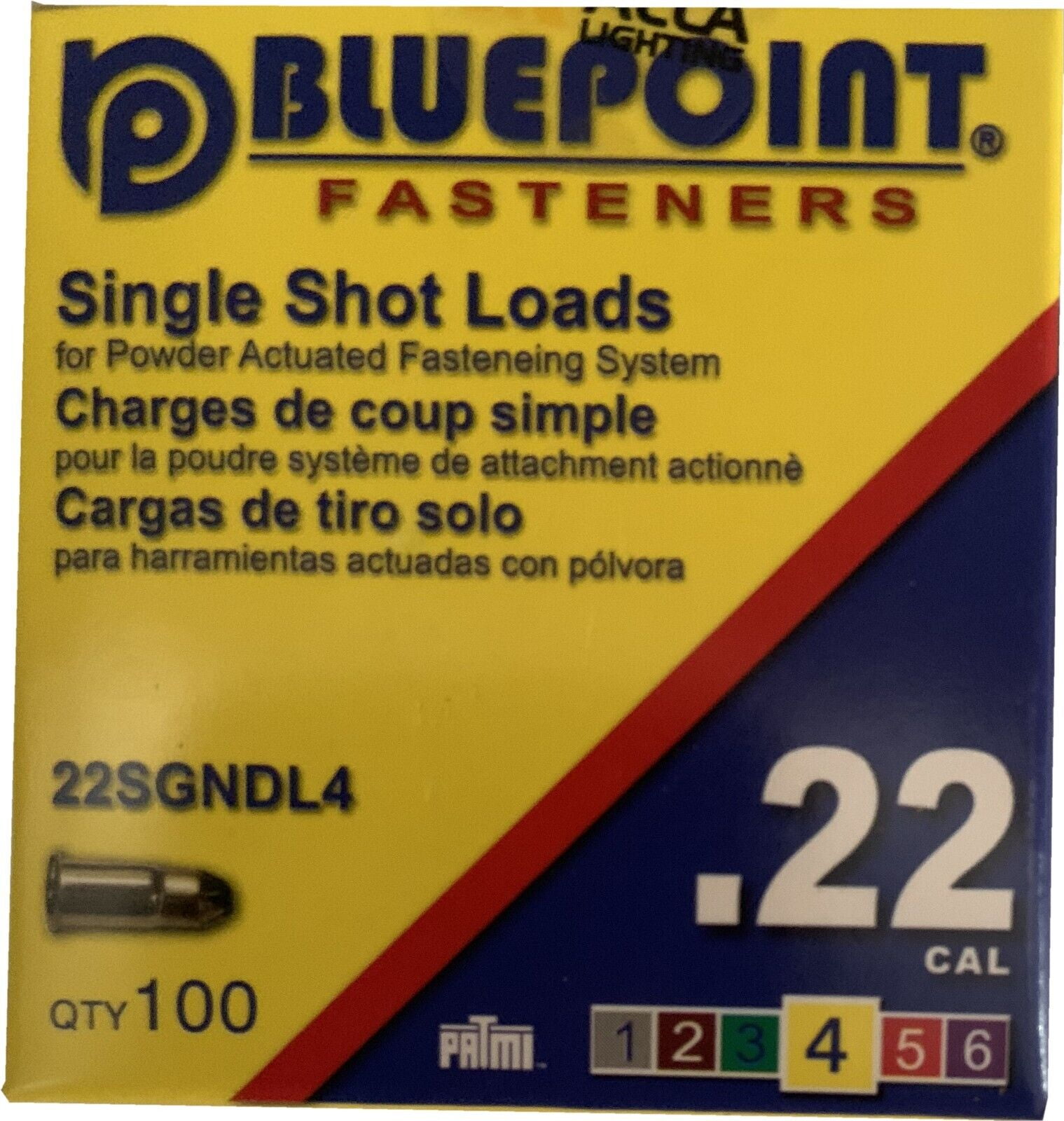 .22 Yellow SingleShot Cartridge Loads for Ramset MasterShot HammerShot ...