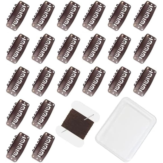 22 count 32mm Wig Clips 6- U-Shape for Hair Extensions, with DIY and ...