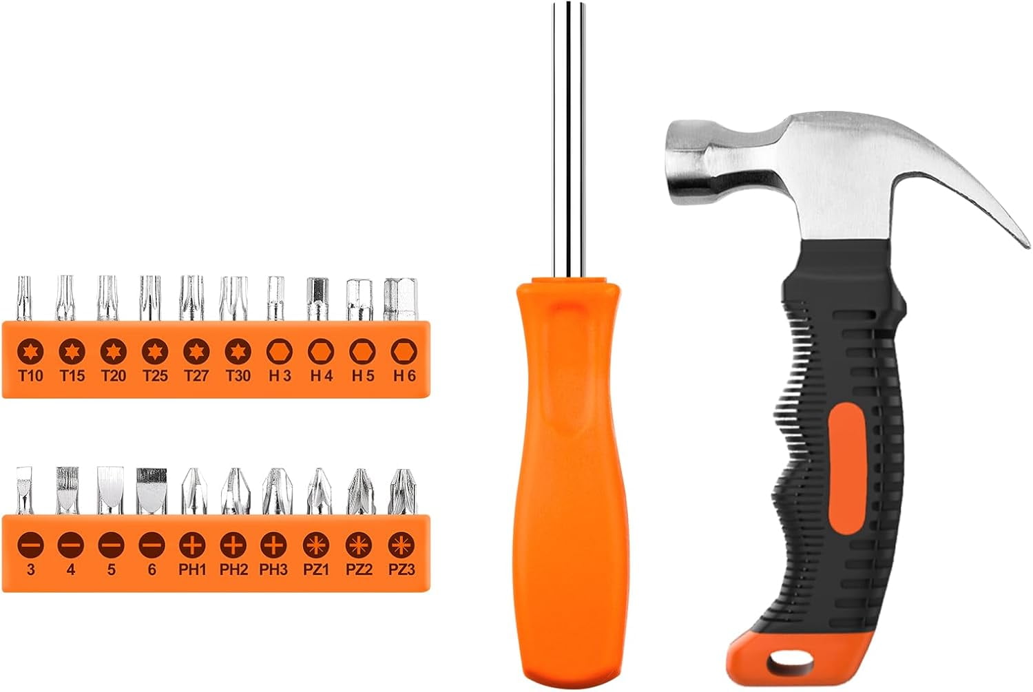 22 count Claw Hammer, Small Hammer, Set, Tools Set, Tool Kit with Anti ...