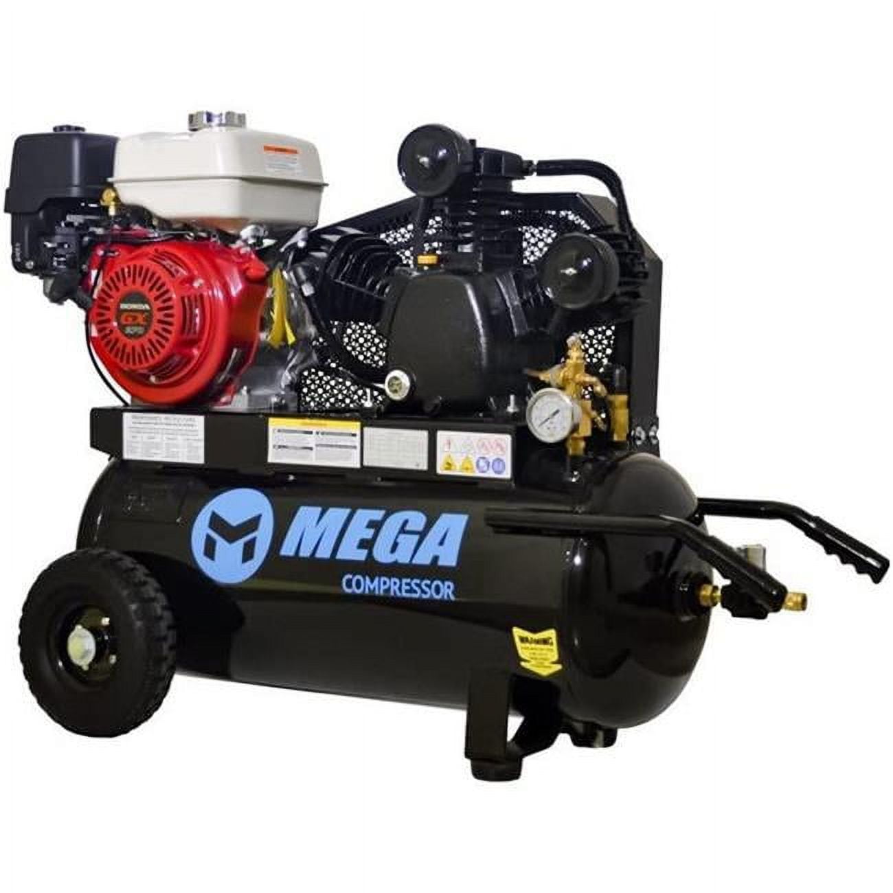 22 gal 9 HP 20 CFM 100-150 PSI Wheeled Air Compressor, Two Stage Taiwan ...