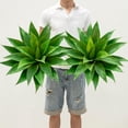 22"green-2 Artificial Agave Plant, UV Resistant Weatherproof Faux ...