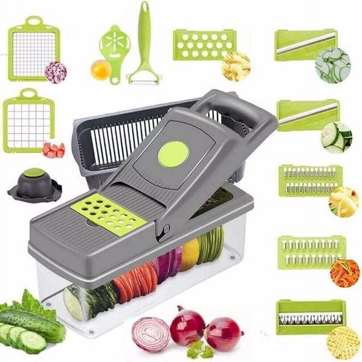 22-in-1 Miibox Vegetable Chopper with Container,Food Chopper Cutter for ...