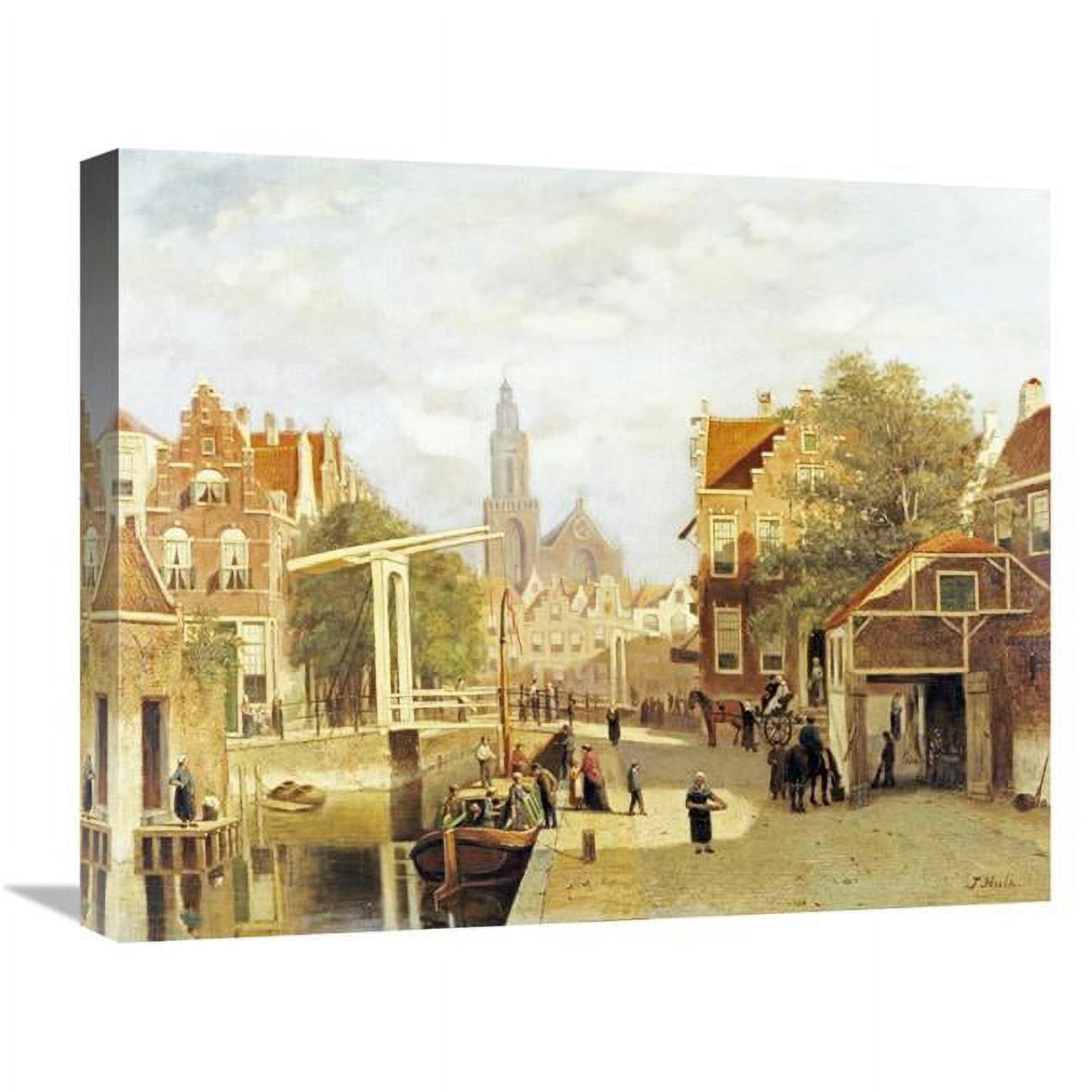 22 in. A Street Scene, Amsterdam Art Print - Johannes Frederick Hulk ...