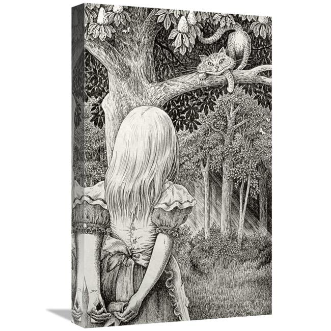 22 in. Alice with Cheshire Cat Art Print - Brian Partridge - Walmart.com