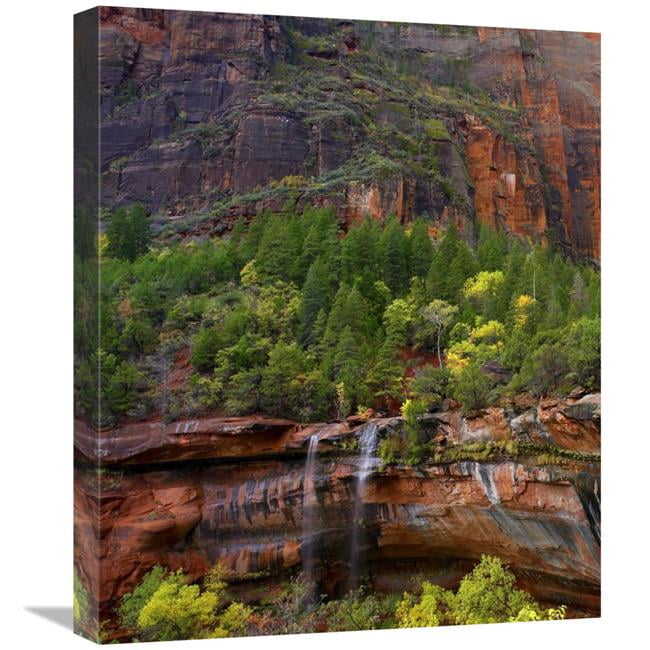 22 in. Cascades At Emerald Pools, Zion National Park, Utah Art Print - Tim Fitzharris - Walmart.com