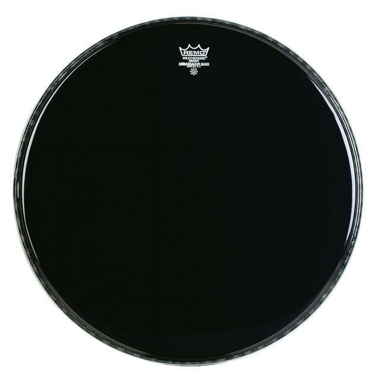 22 in. Ebony Medium Weight Black Bass Drum Batter Head - Walmart.com