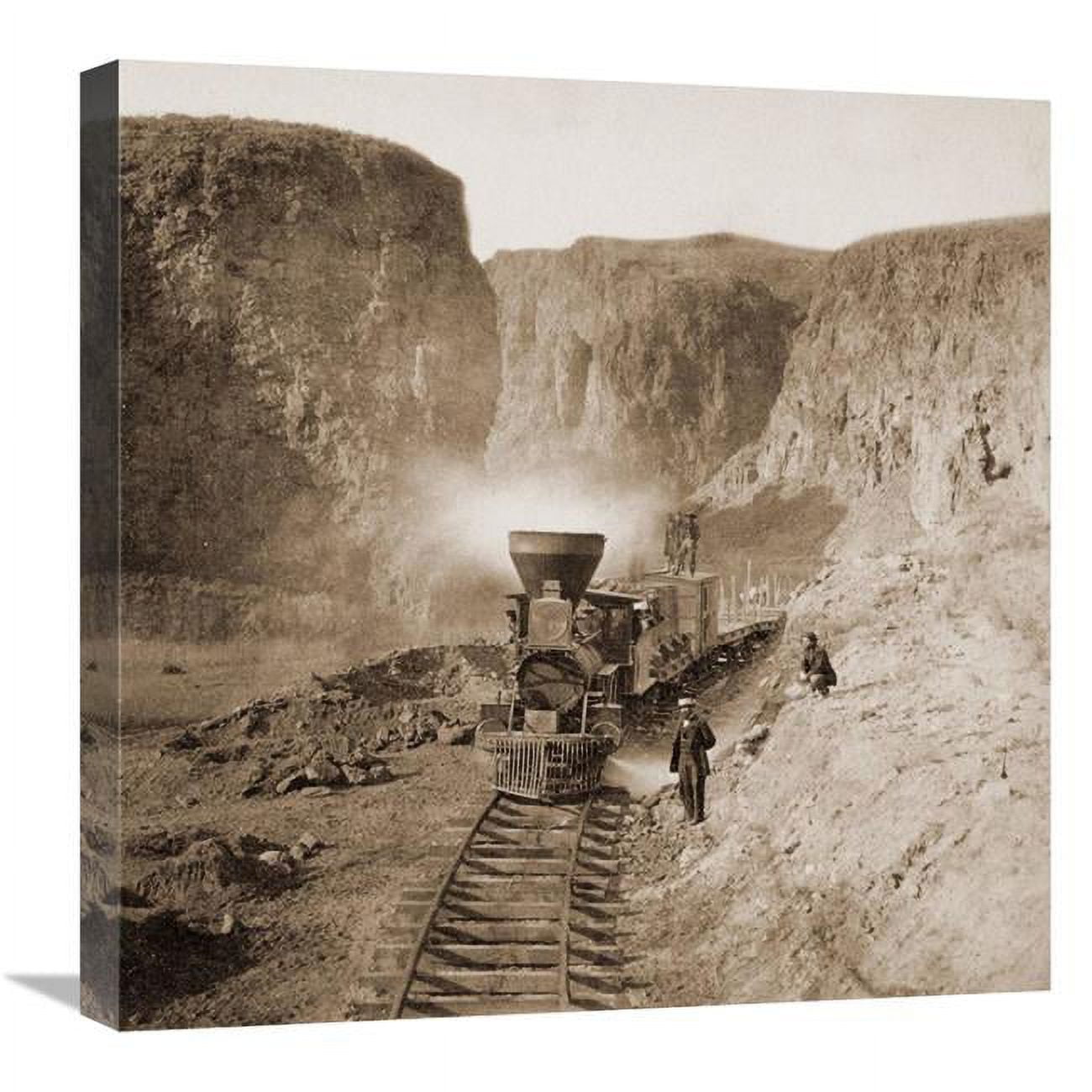 22 in. First Construction Train Passing the Palisades, Ten Mile Canon ...