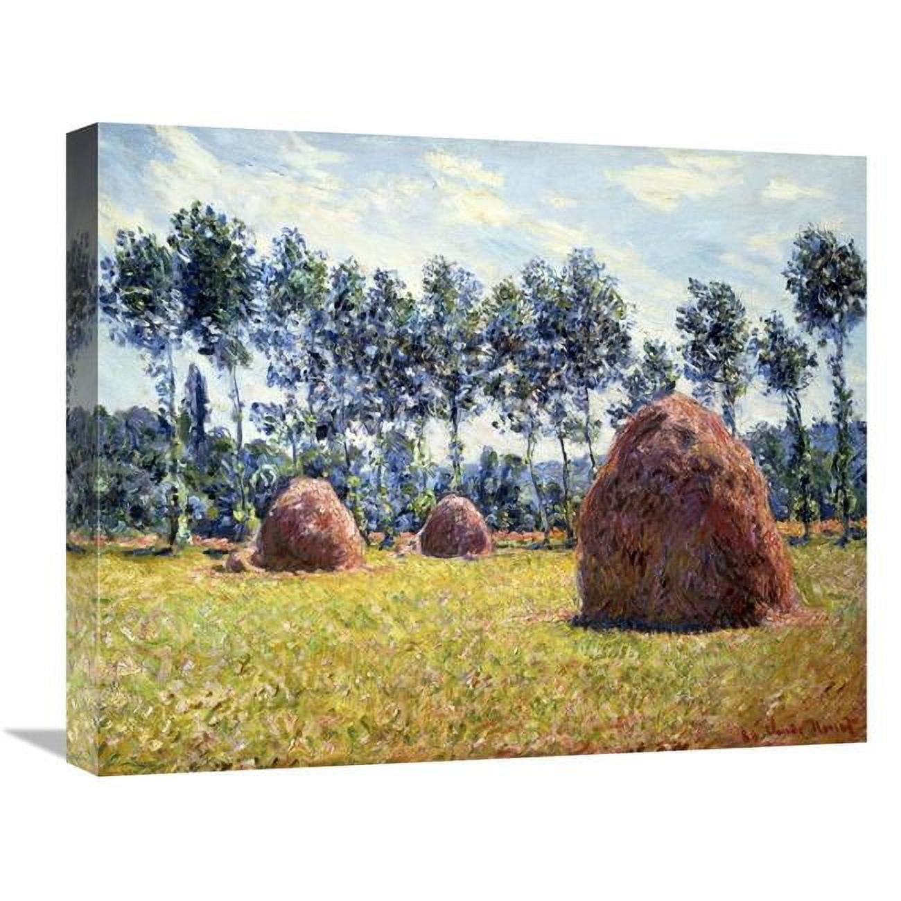 22 in. Haystacks at Giverny Art Print - Claude Monet - Walmart.com