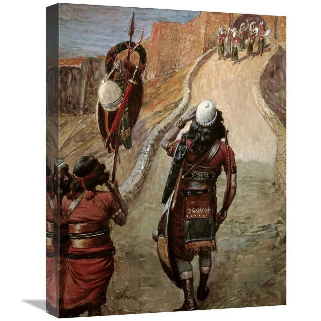 22 in. Jepthah Sees His Daughter From Afar Art Print - James Tissot ...