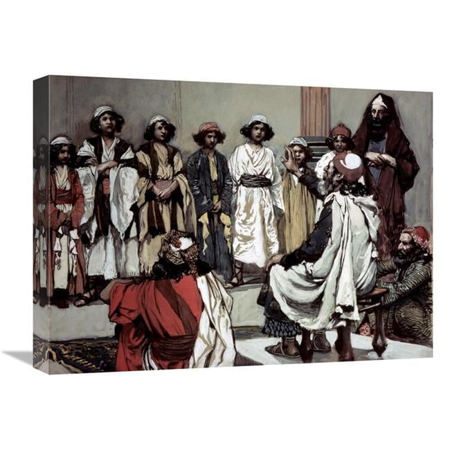 22 in. Jesse Presents His Sons To Samuel Art Print - James Tissot ...