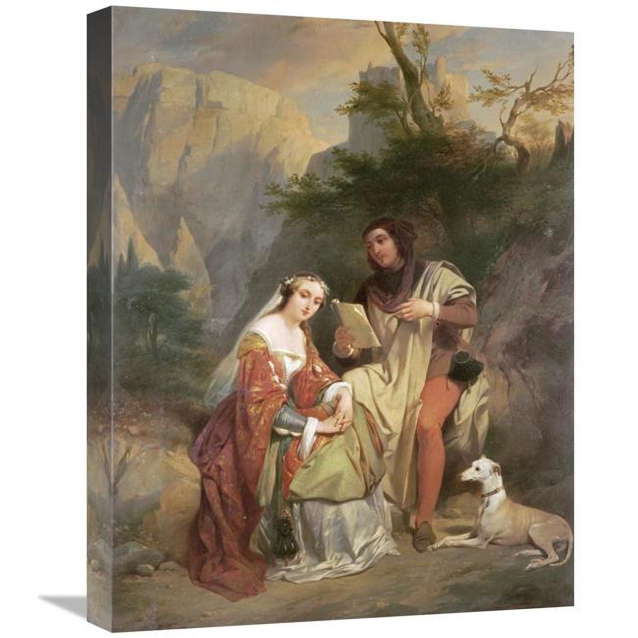 22 in. Petrarch & Laura Art Print - Nicaise De Keyser - Walmart.com