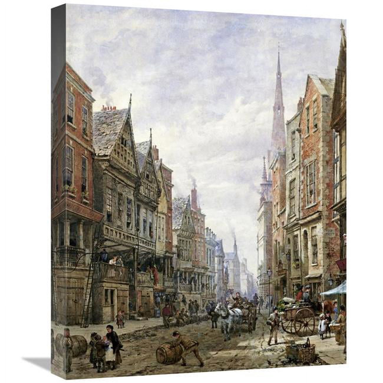 22 in. Watergate Street, Chester Art Print - Louise Rayner - Walmart.com
