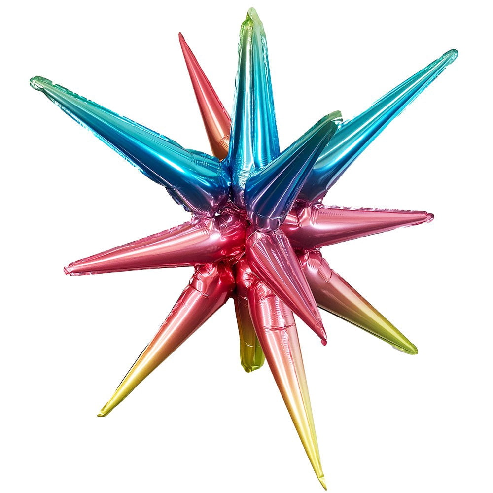 22 inch 3D Star-Burst All-In-One - Metallic Raiinbow Ombre (Air-Fill ...