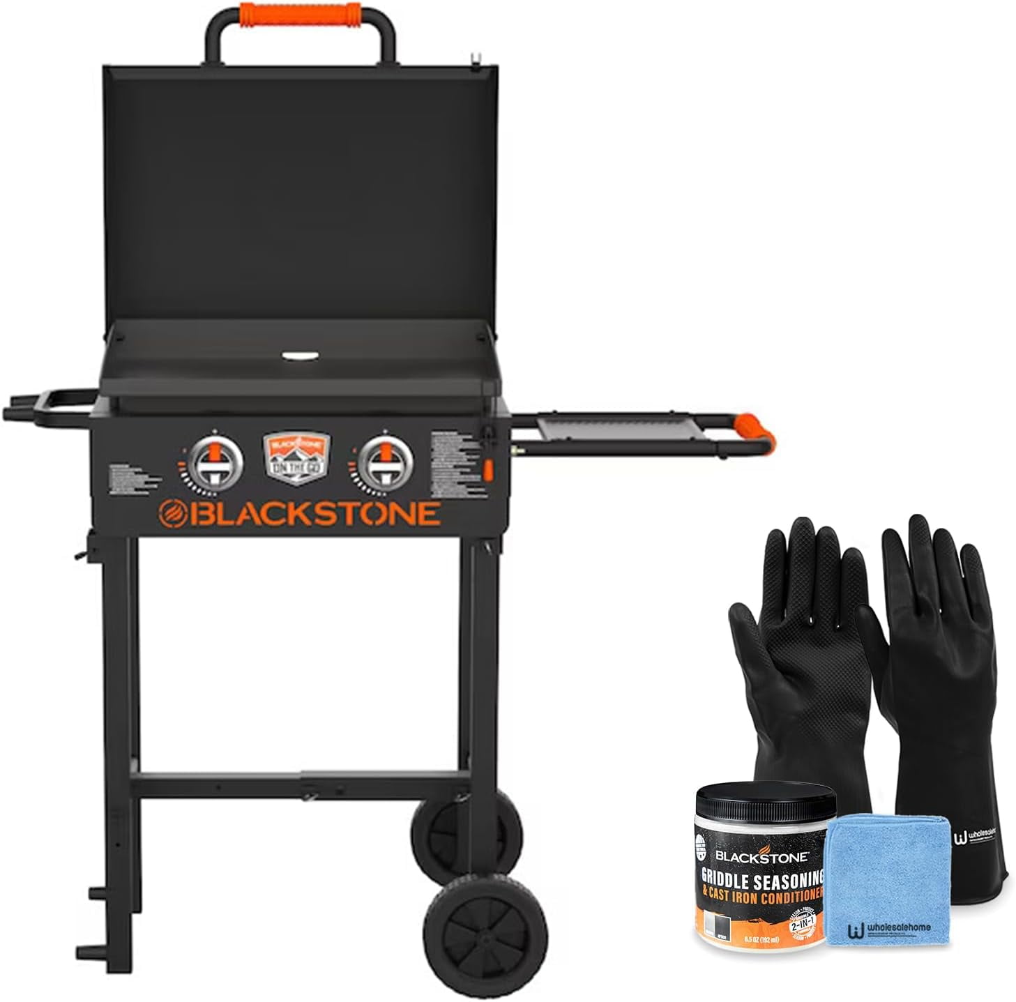 22 inch Blackstone Griddle with Hood and Grill Stand, Outdoor Flat Top ...