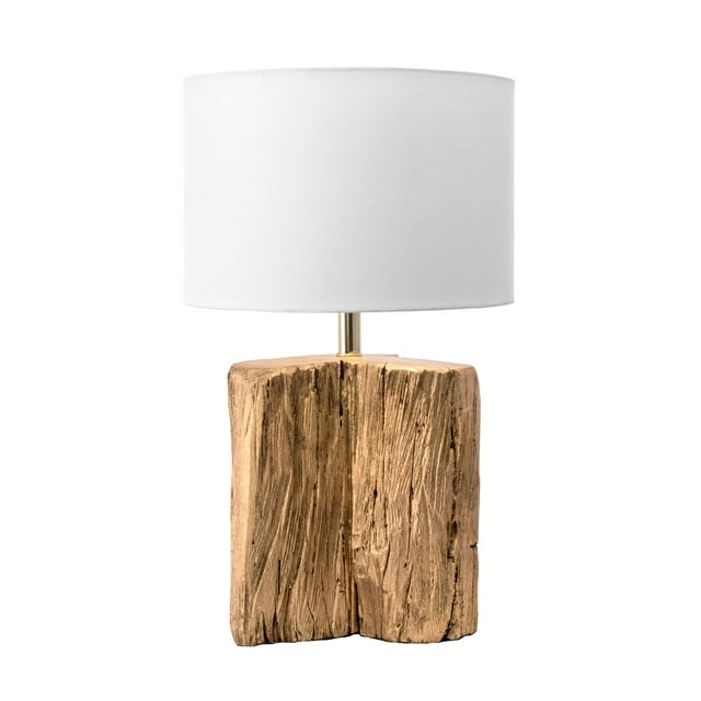 22-inch Bunyan Wood Cut Cotton Shade Table Lamp - Walmart.com
