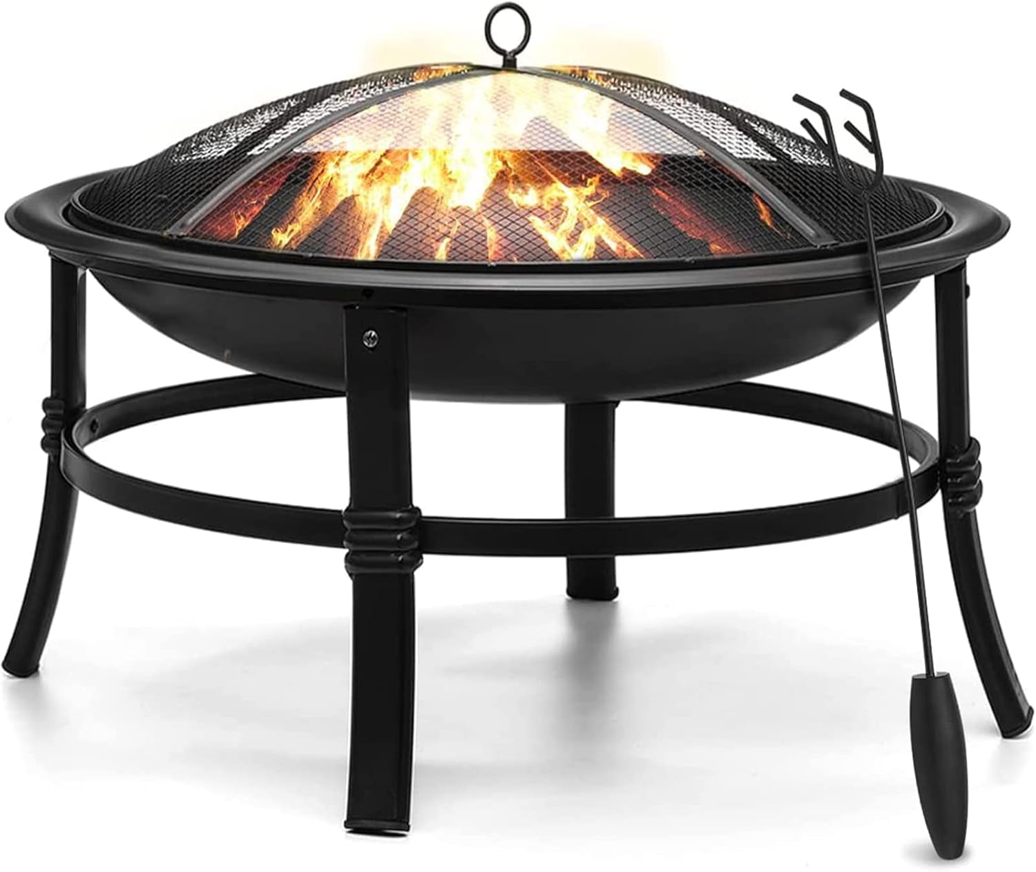 22 inch Fire Pit for Outside Outdoor Wood Burning Small Bonfire Pit ...