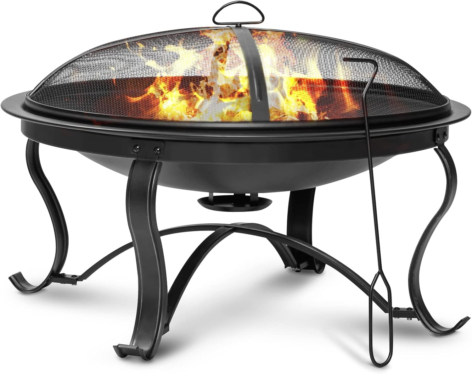 22 inch Fire Pit for Outside Outdoor Wood Burning Small Bonfire Pit ...