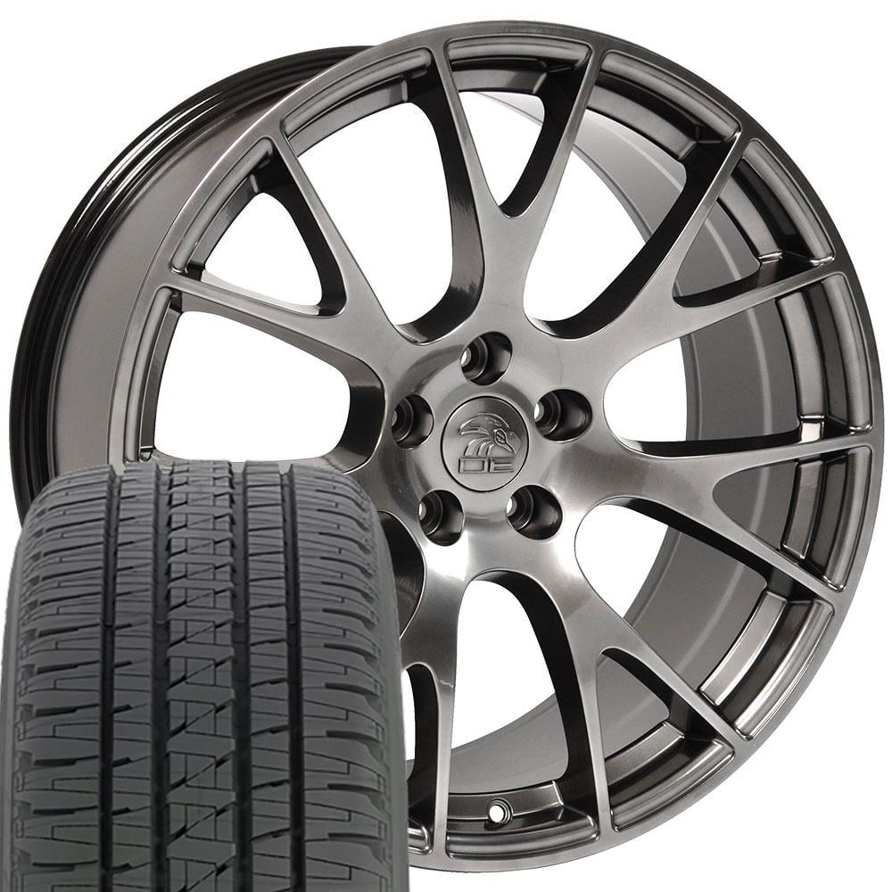 22 inch Hyper Black DG69 OE Wheels & Bridgestone Tires Fits Dodge, RAM ...