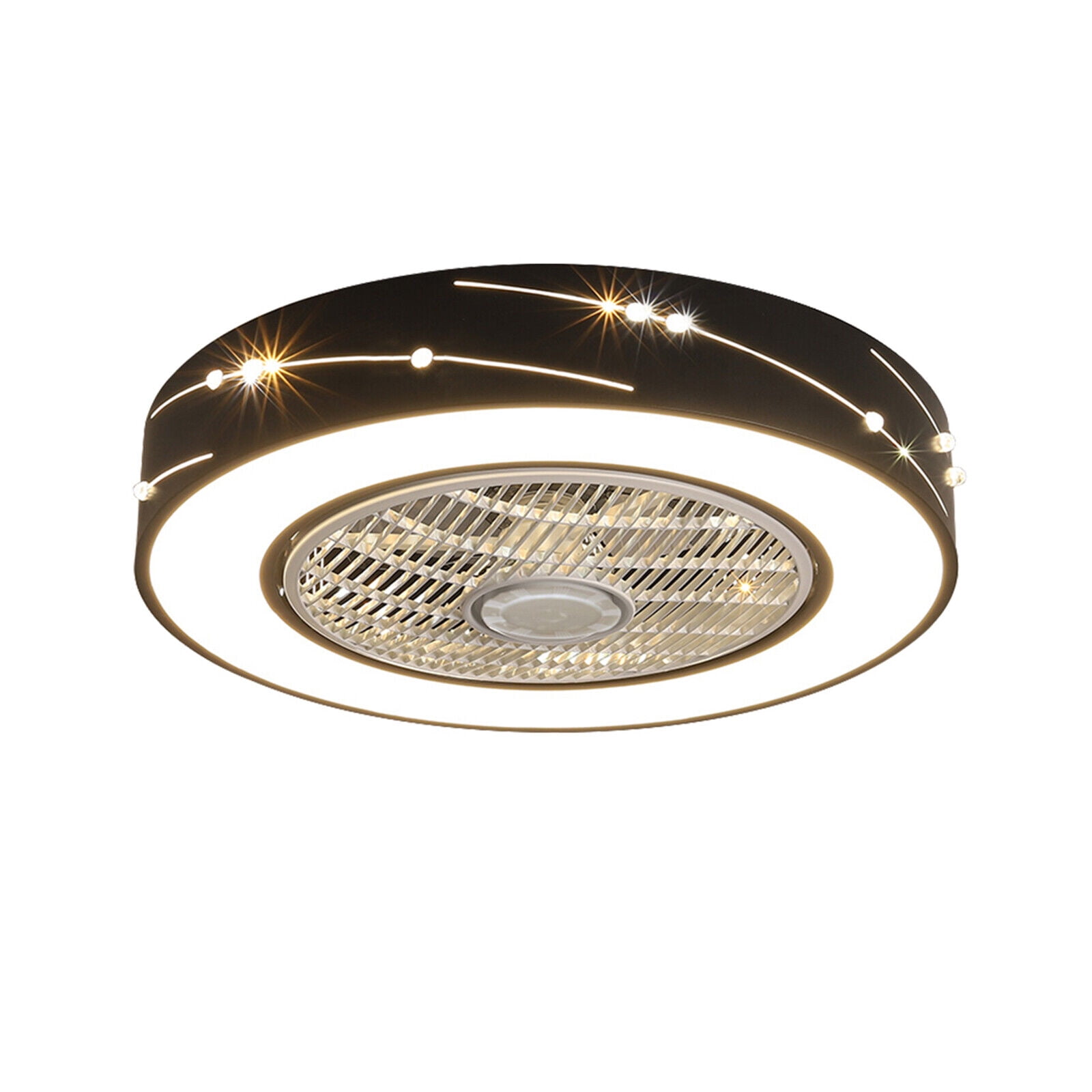 22 inch Indoor Ceiling Fan with Light and Remote Control, Round 7 ...