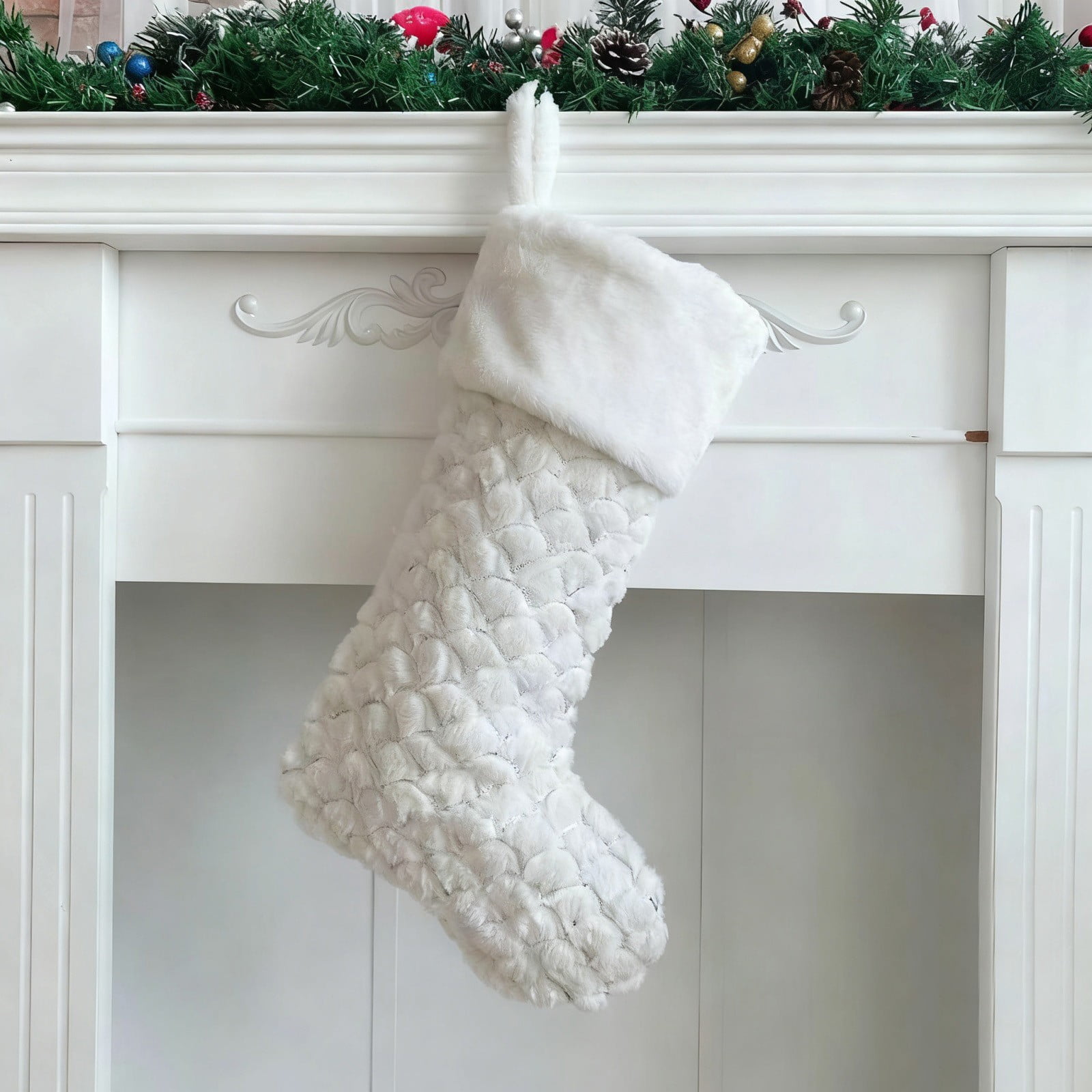 22 inch Large Christmas Stockings, Plush Christmas Stockings, Hanging ...