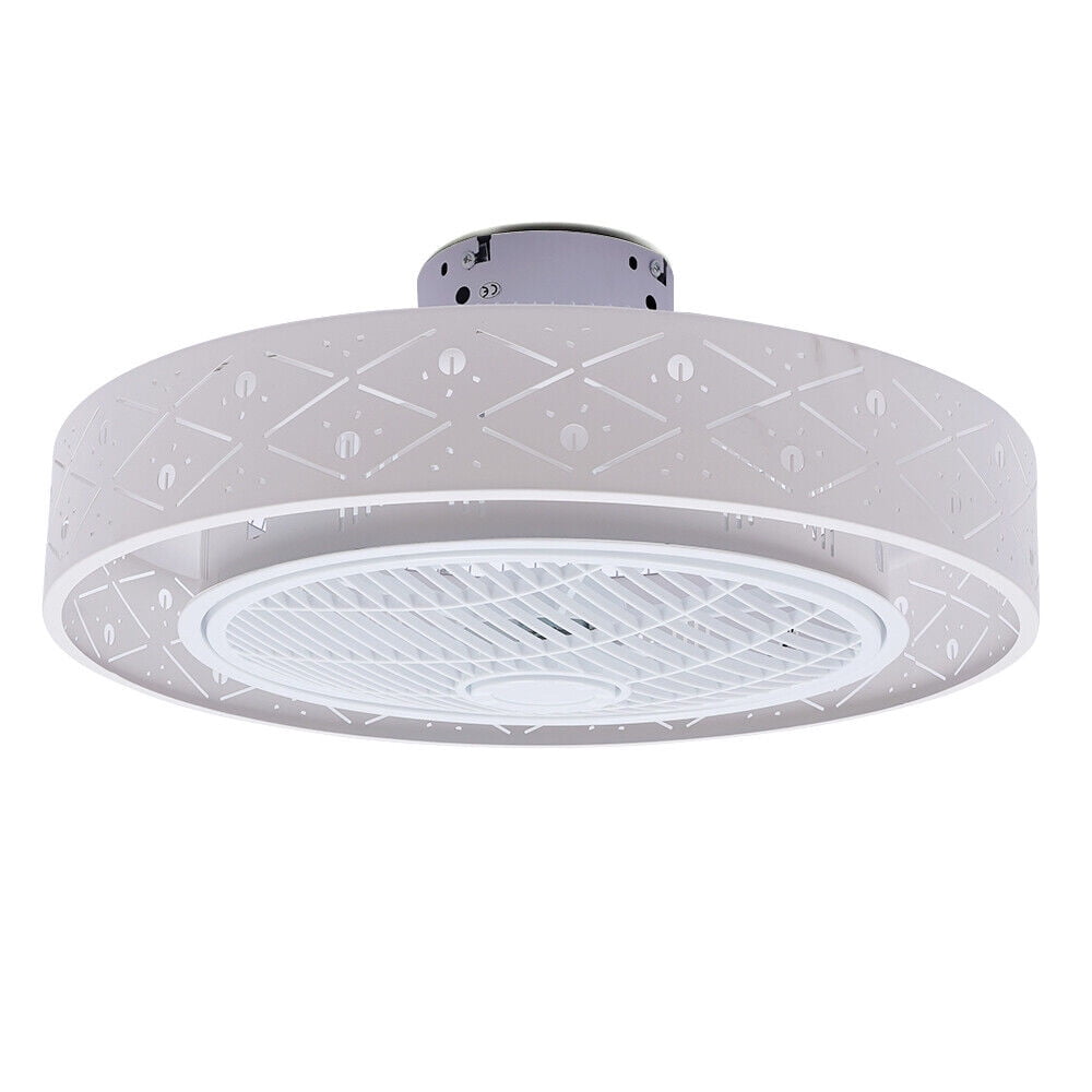 22 inch Modern Ceiling Fan with Light-Acrylic Lampshade-Quiet Motor ...