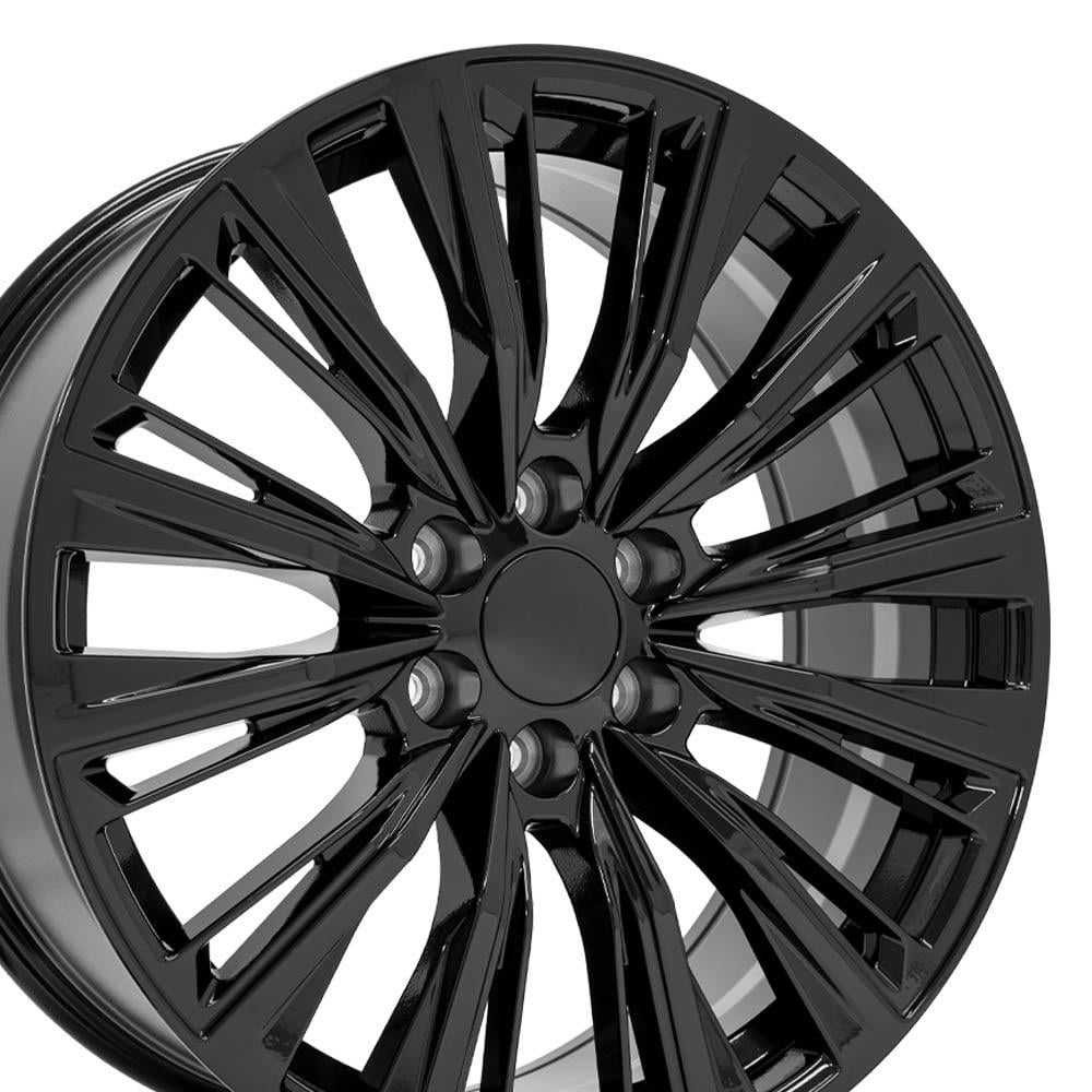 22 inch Replica Wheel Rim fits Cadillac Escalade - CA93 Black 22x9 ...