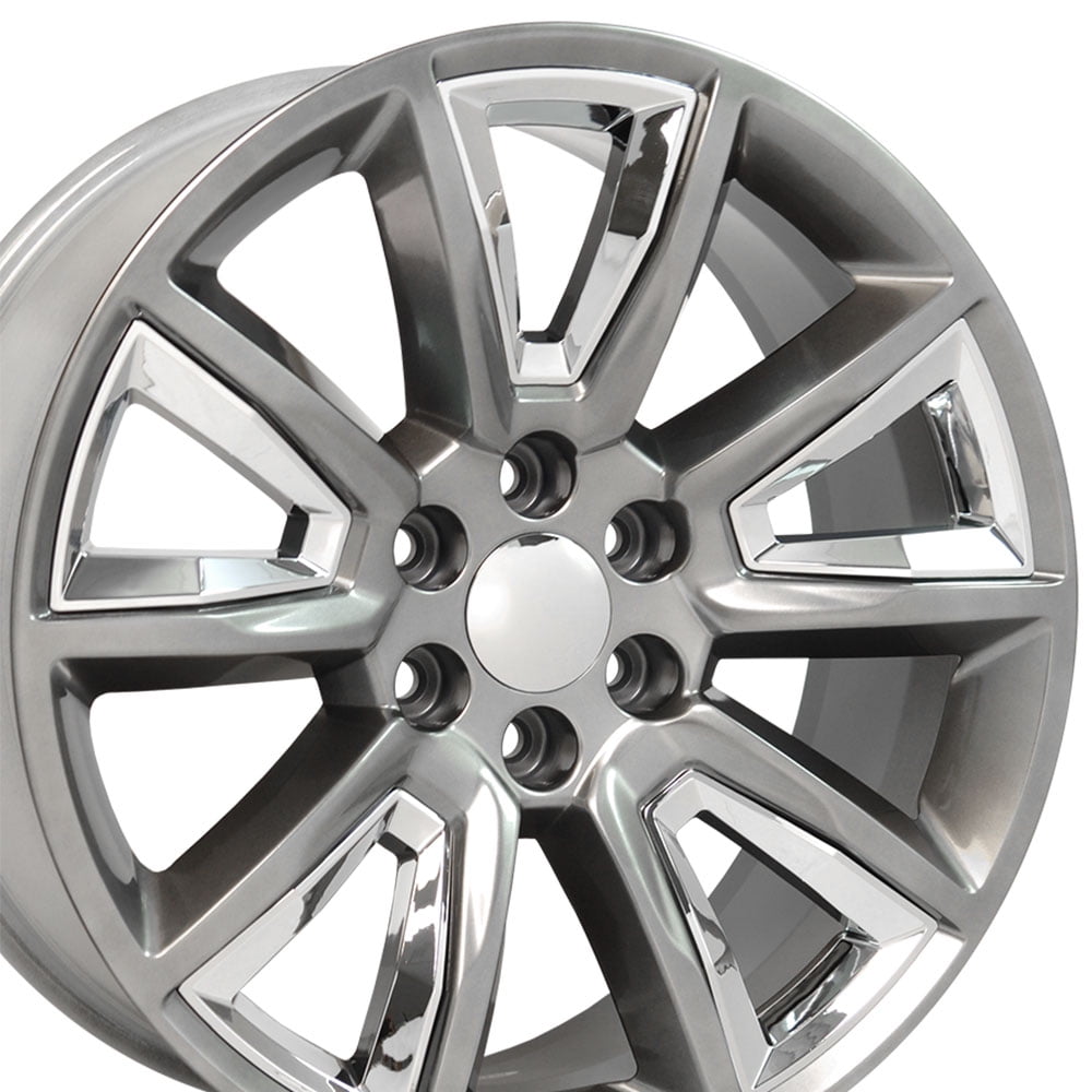 22 inch Rim fits 1995-2020 Chevrolet Tahoe Hyper Black With chrome 22x9 ...