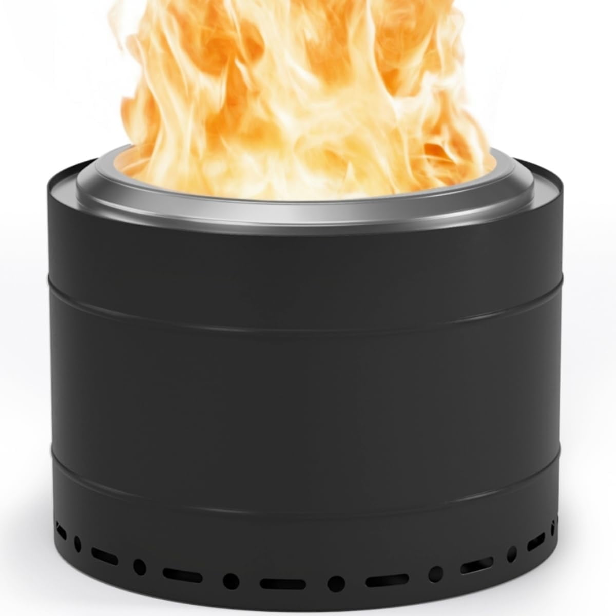 22 inch Smokeless Fire Pit with Carry Bag, Stainless Steel Outdoor ...