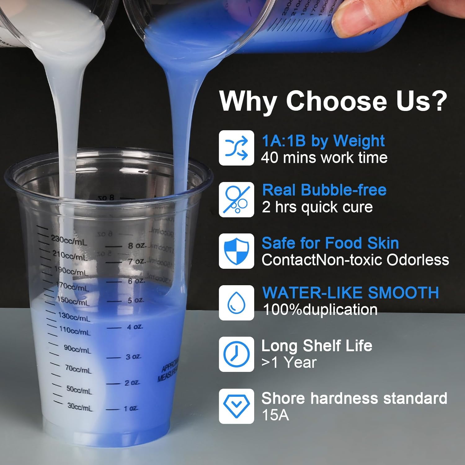 22 oz Liquid Silicone Mold Making Kit, 15A Mold Making Liquid Silicone ...