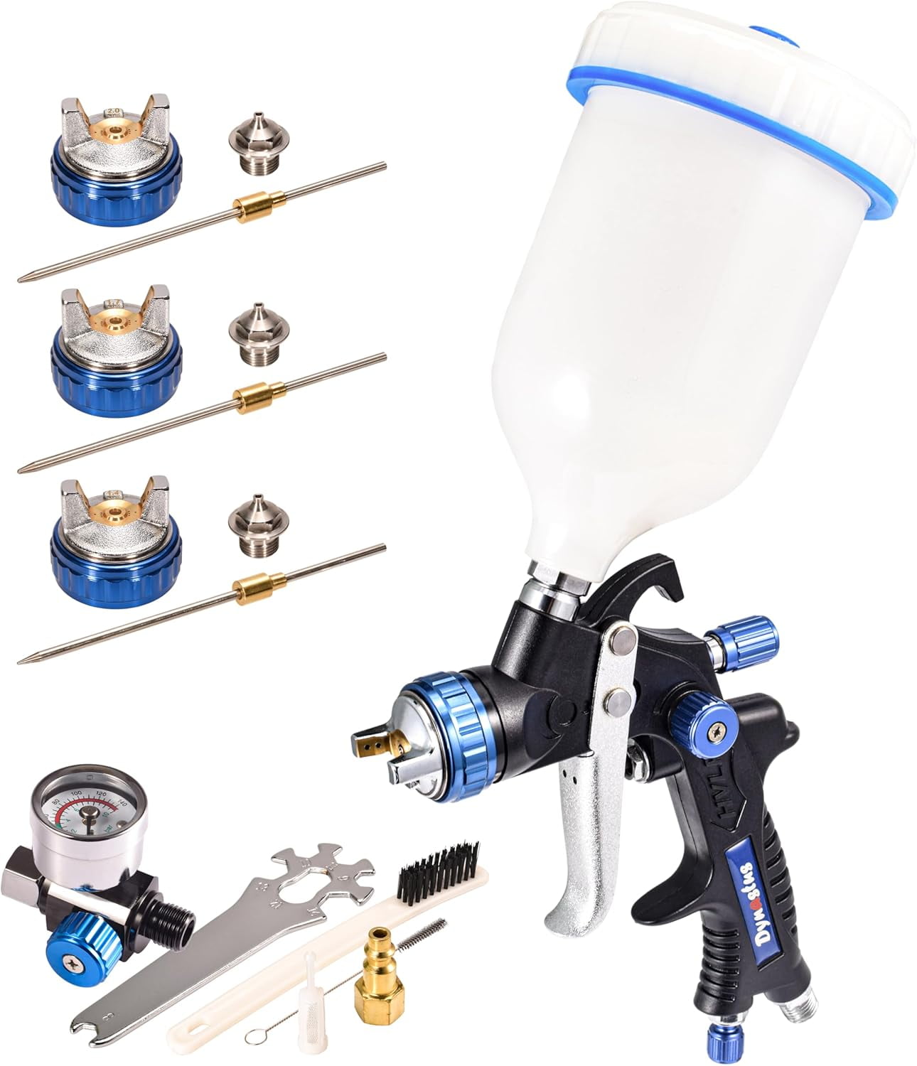 22 oz. Professional Composite HVLP Air Spray Gun Detail Paint Sprayer ...