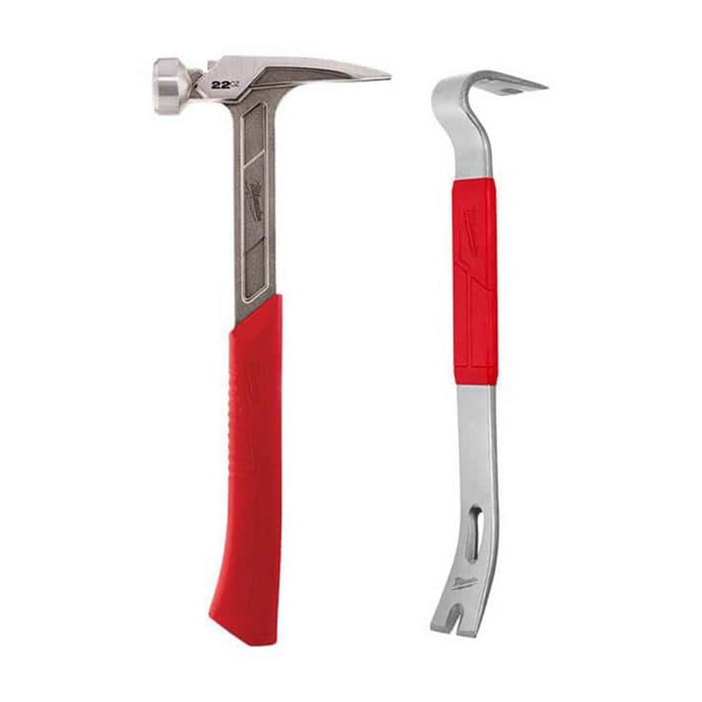 22 oz. Smooth Face Framing Hammer with 15 in. Pry Bar - Walmart.com