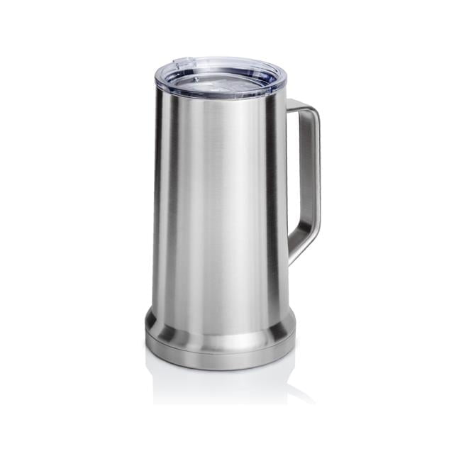 22 oz Stein Double Wall Beer Mug with Lid & Handle - Walmart.com