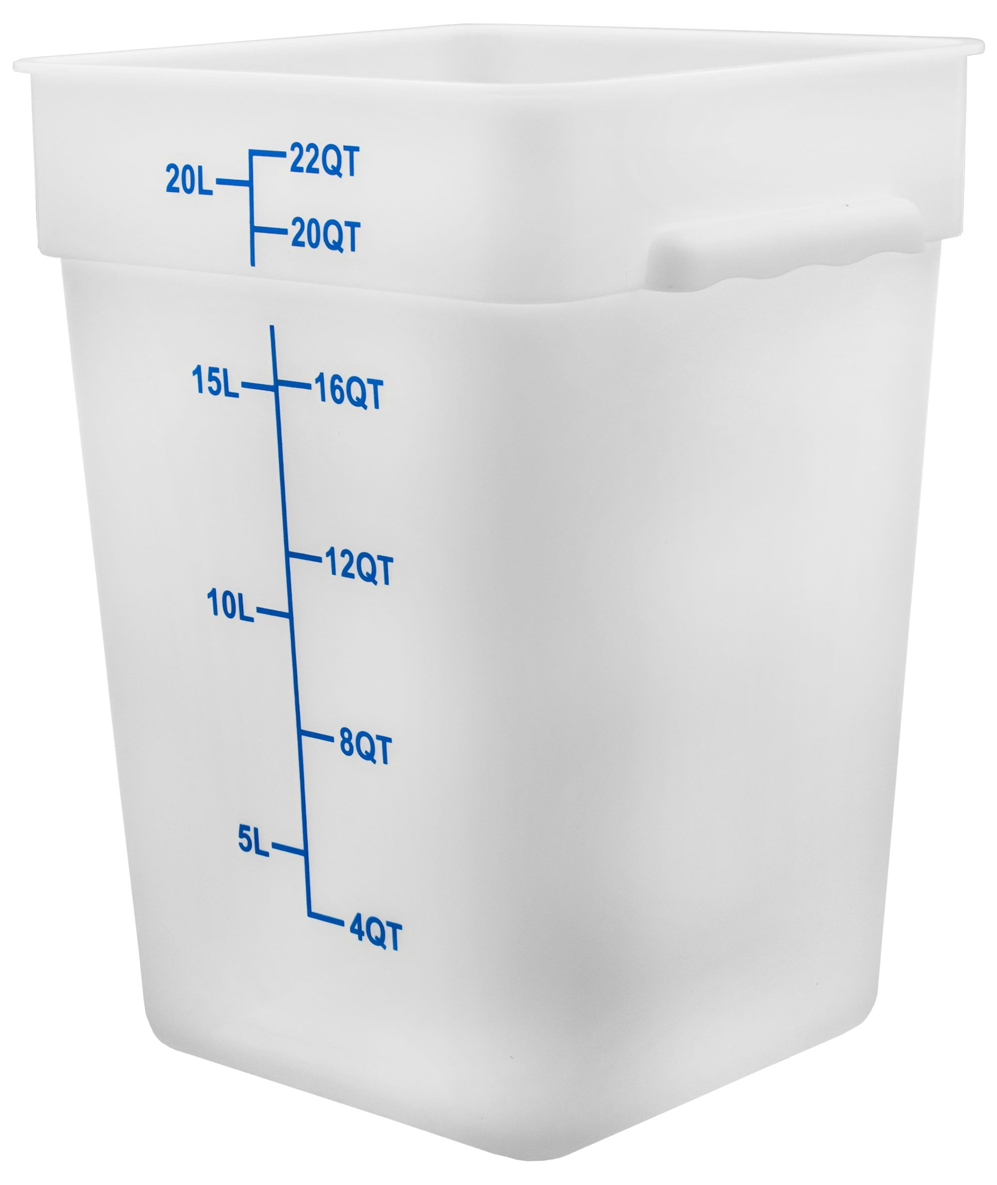 22 qt. White Plastic Square Food Storage Container, Each - Walmart.com