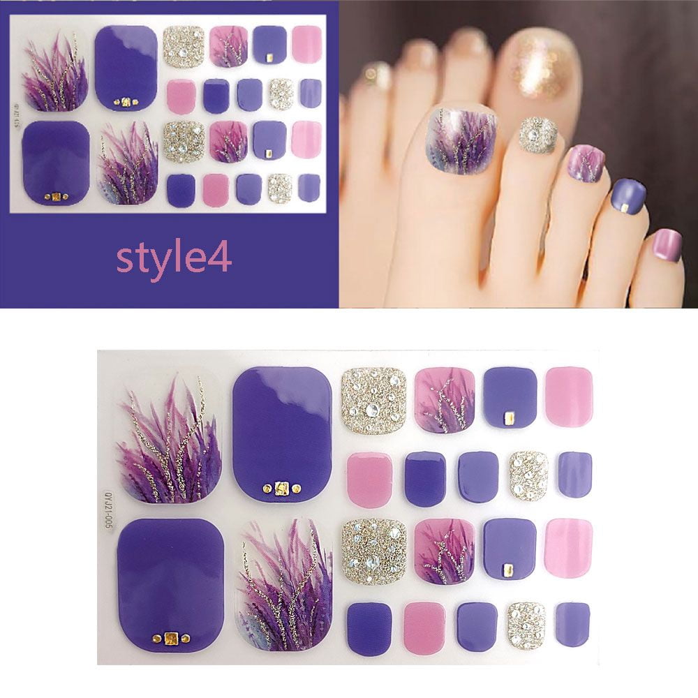 22 tips/sheet Beauty & Health Self-adhesive Full Cover Waterproof Foot ...