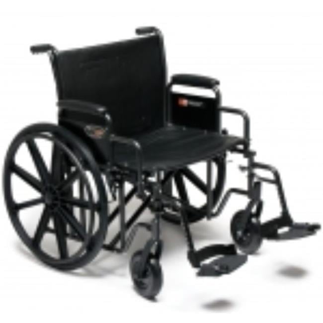 22 x 18 in. Heavy Duty Detachable Full Arm Wheelchair with Swingaway ...