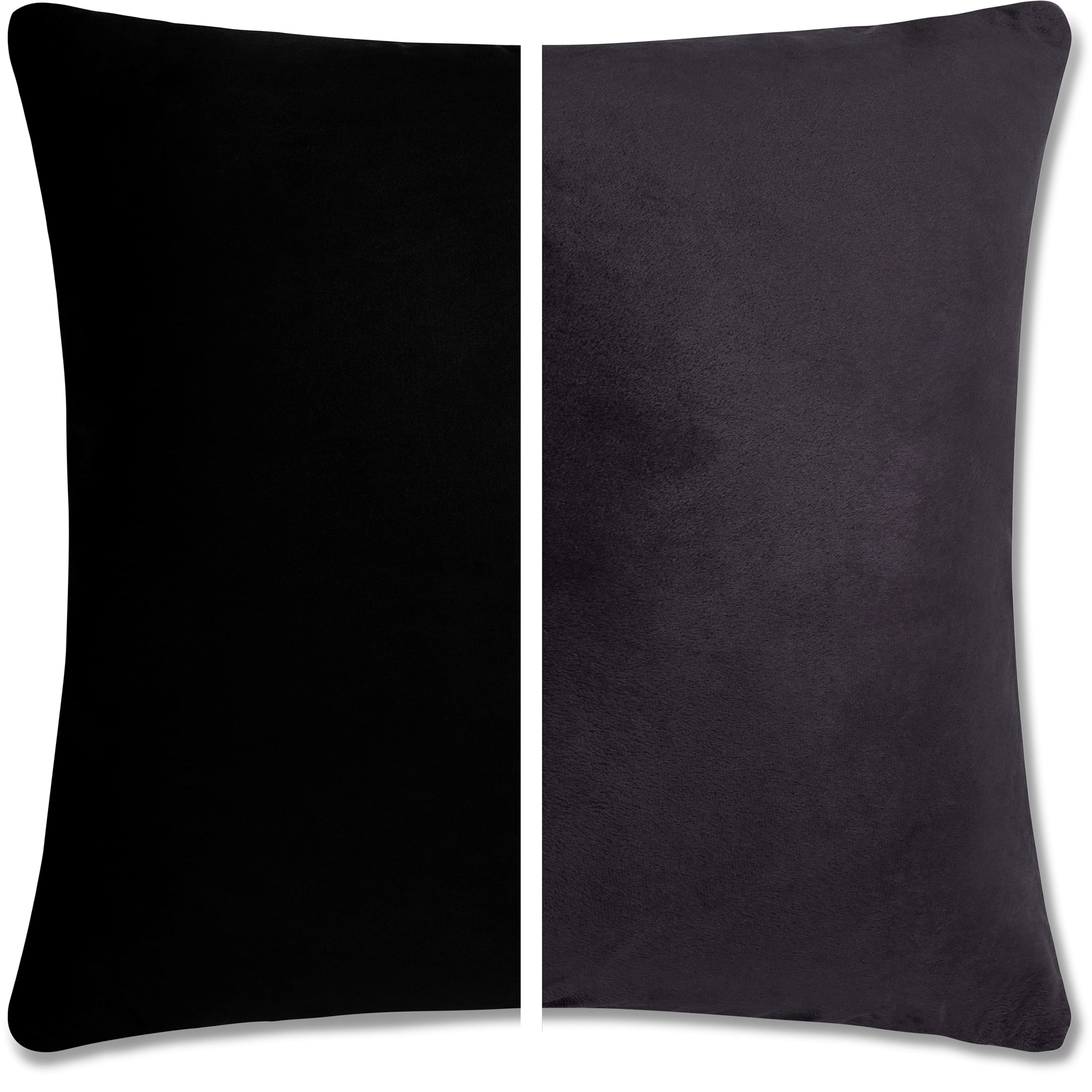22" x 22" Throw Pillow - Stable Black 2 PCS / 4 Sided. Luxurious ...