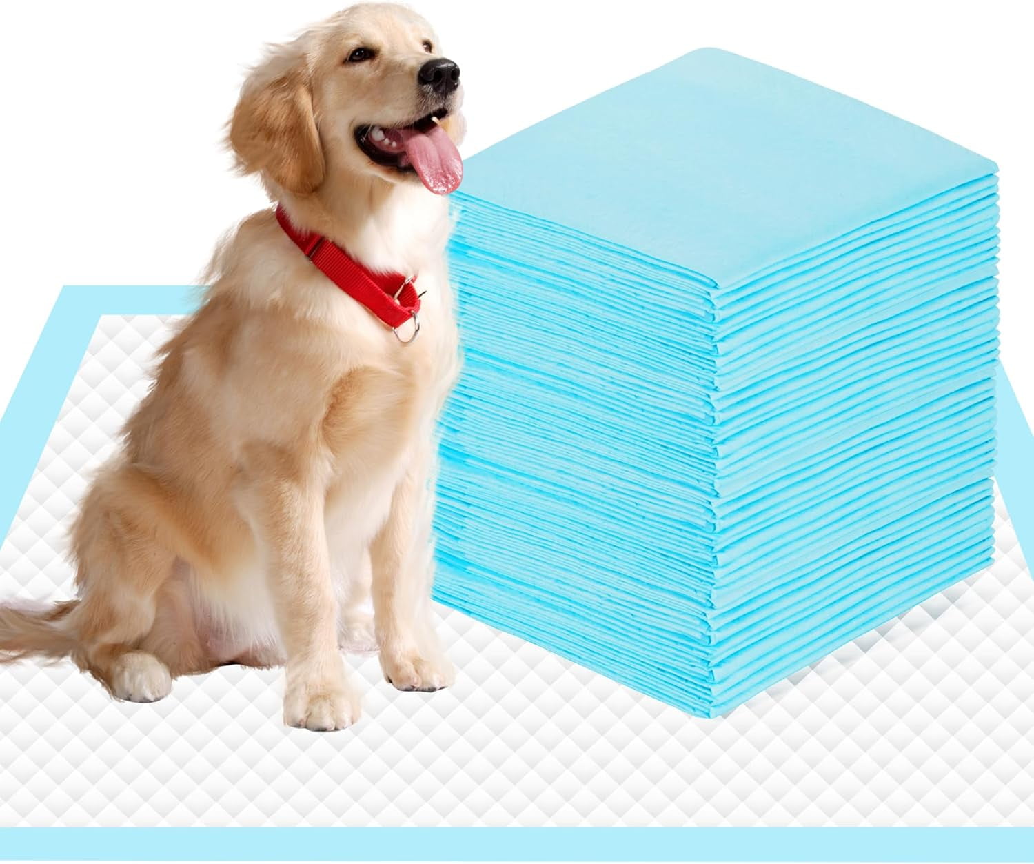 22" x 23" Pee Pads for Dogs, 6 Layers Super Absorbent, Leak Proof Quick ...