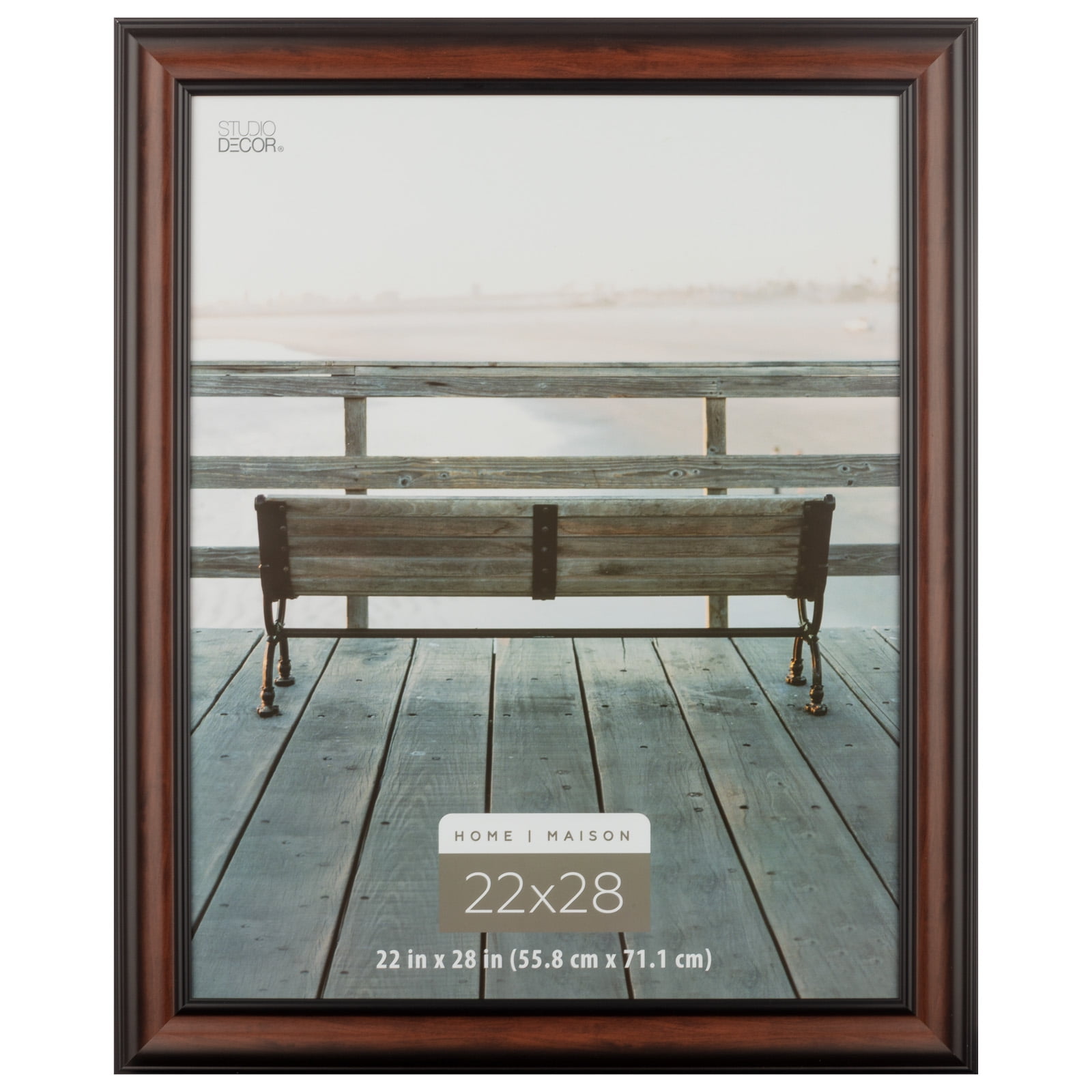 22" x 28" Home Brown & Black Picture Frame by Studio Décor - Includes ...