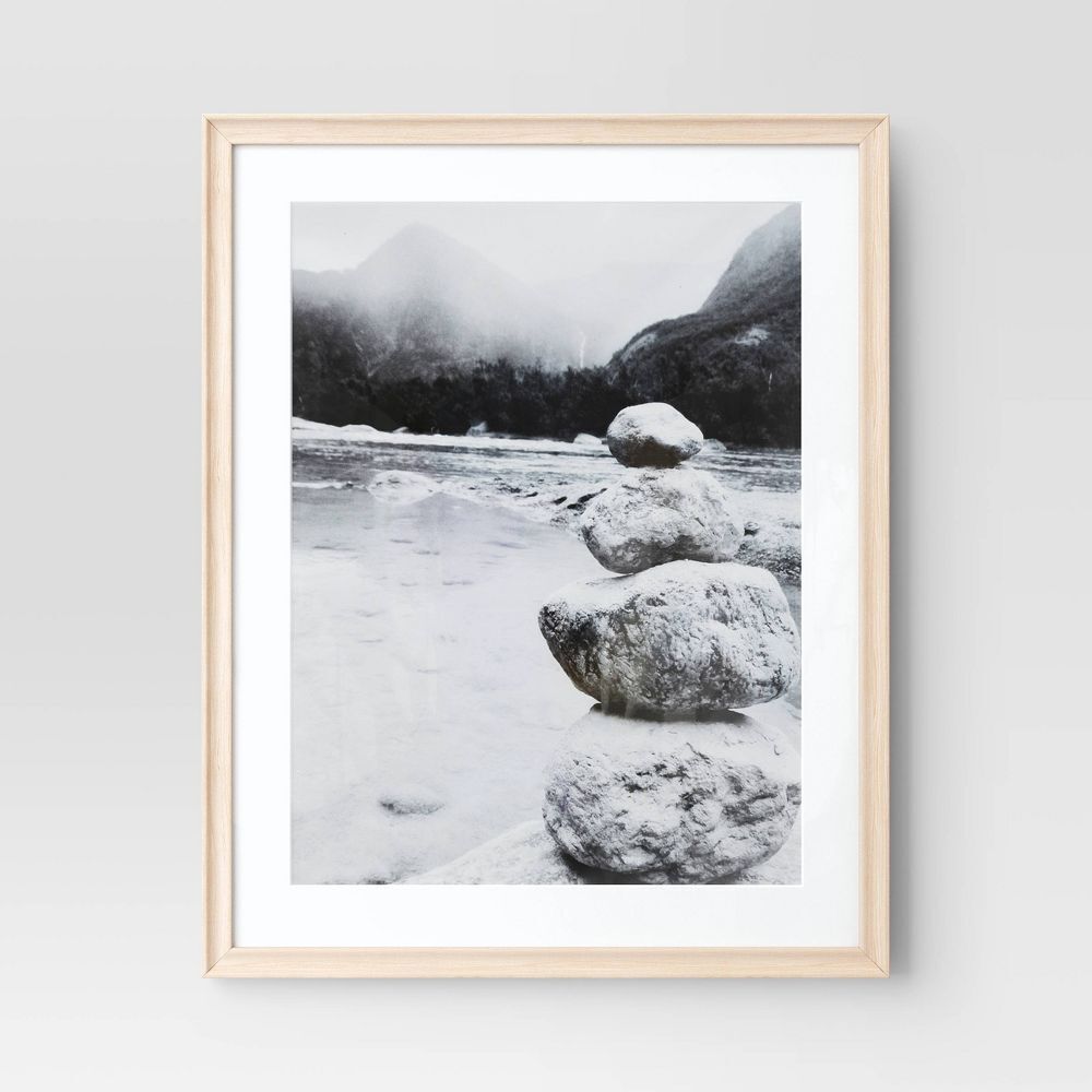 22" x 28" Matted to 18" x 24" Wedge Poster Frame Natural - Threshold ...