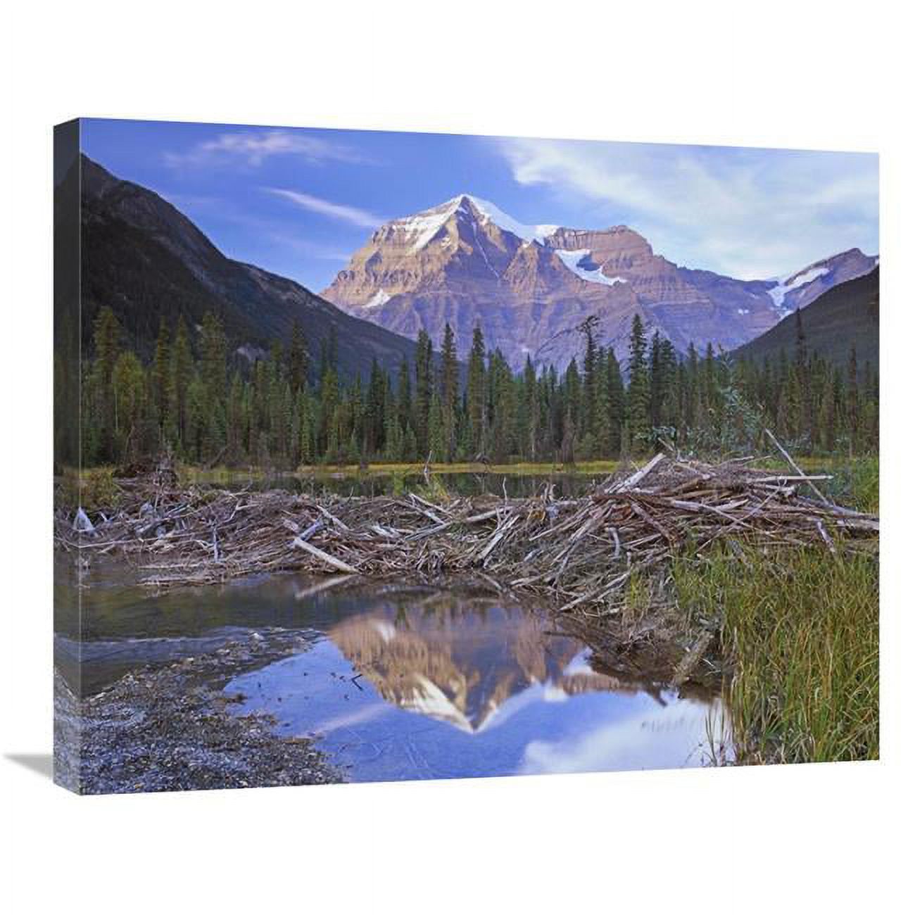 22 x 28 in. Beaver Dam & Mount Robson, Mount Robson Provincial Park, BC ...