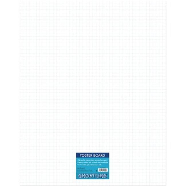 22 x 28 in. Ghostline Grid Poster Board, White - Walmart.com