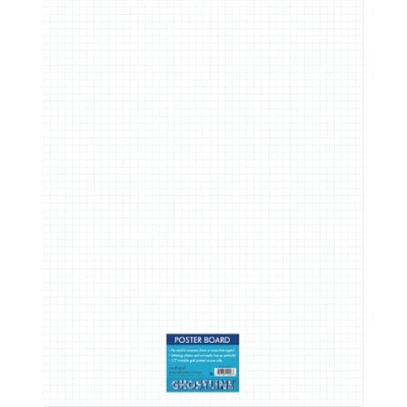 22 x 28 in. Ghostline Grid Poster Board, White - Walmart.com