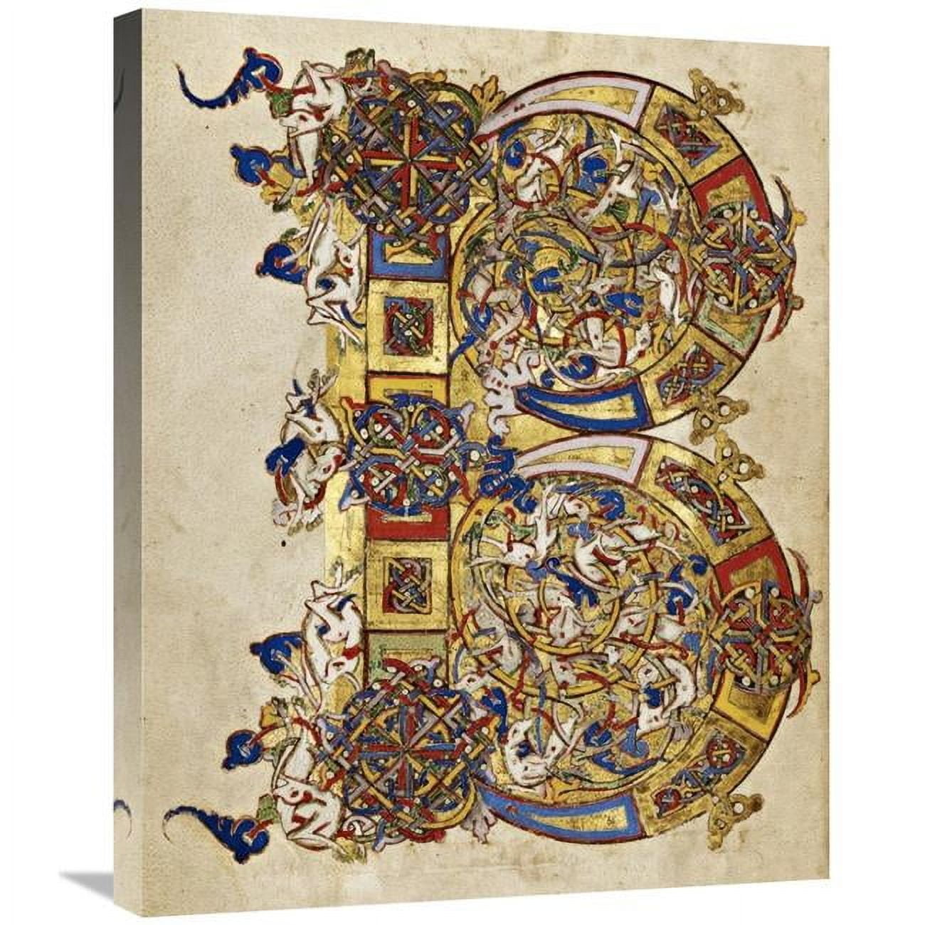 22 x 28 in. Inhabited Initial B Art Print - Italian 12th Century ...
