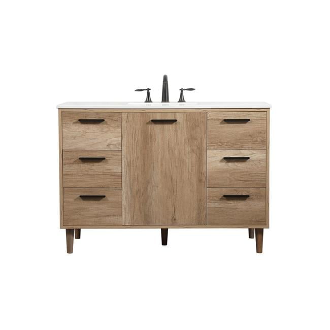 22 x 34 x 48 in. Single Bathroom Vanity, Natural Oak - Walmart.com