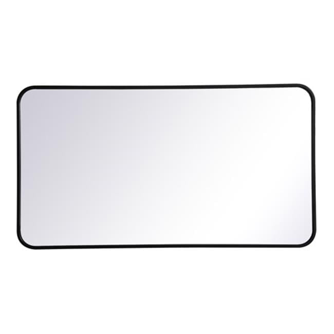 22 x 40 in. Soft Corner Metal Rectangular Mirror, Black - Walmart.com