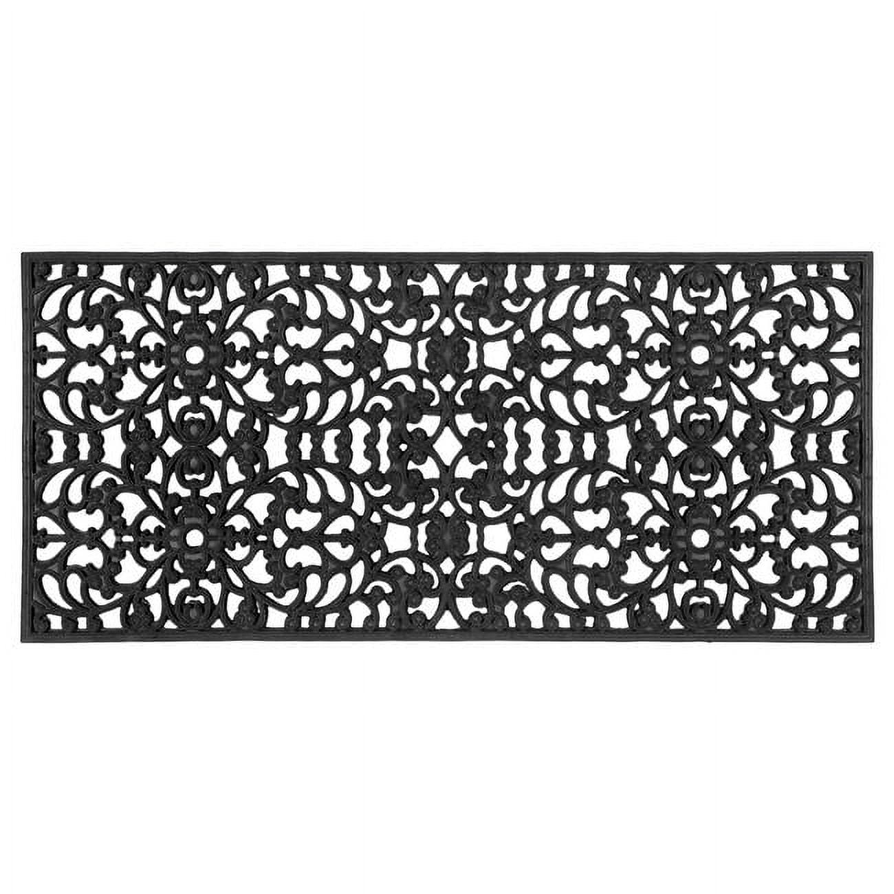 22 x 48 in. Sorrento Rubber Rectangular Doormat, Black - Walmart.com