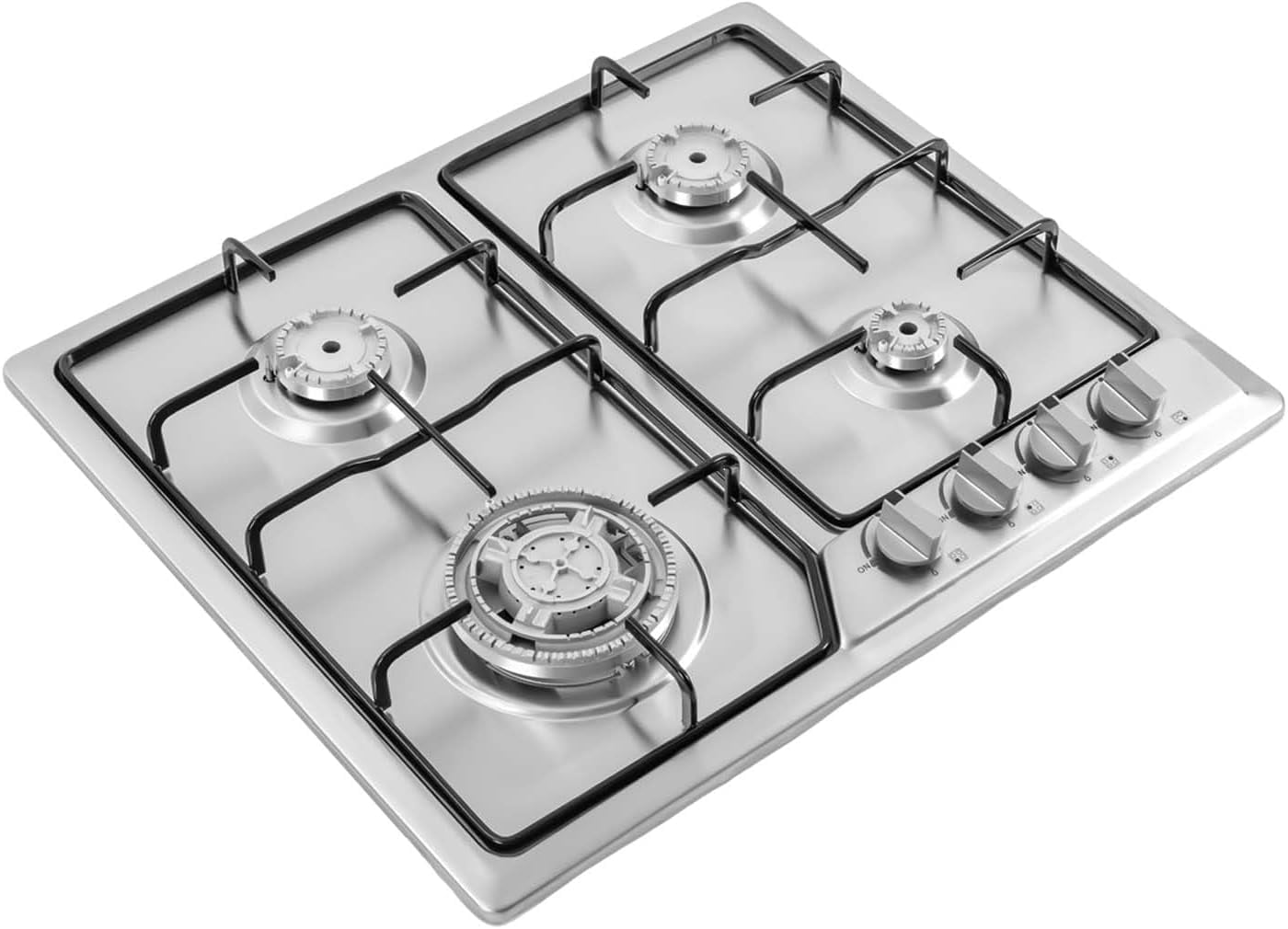 22″x20″ Built in Gas Cooktop 4 Burners Stainless Steel Stove NG/L-P-G ...