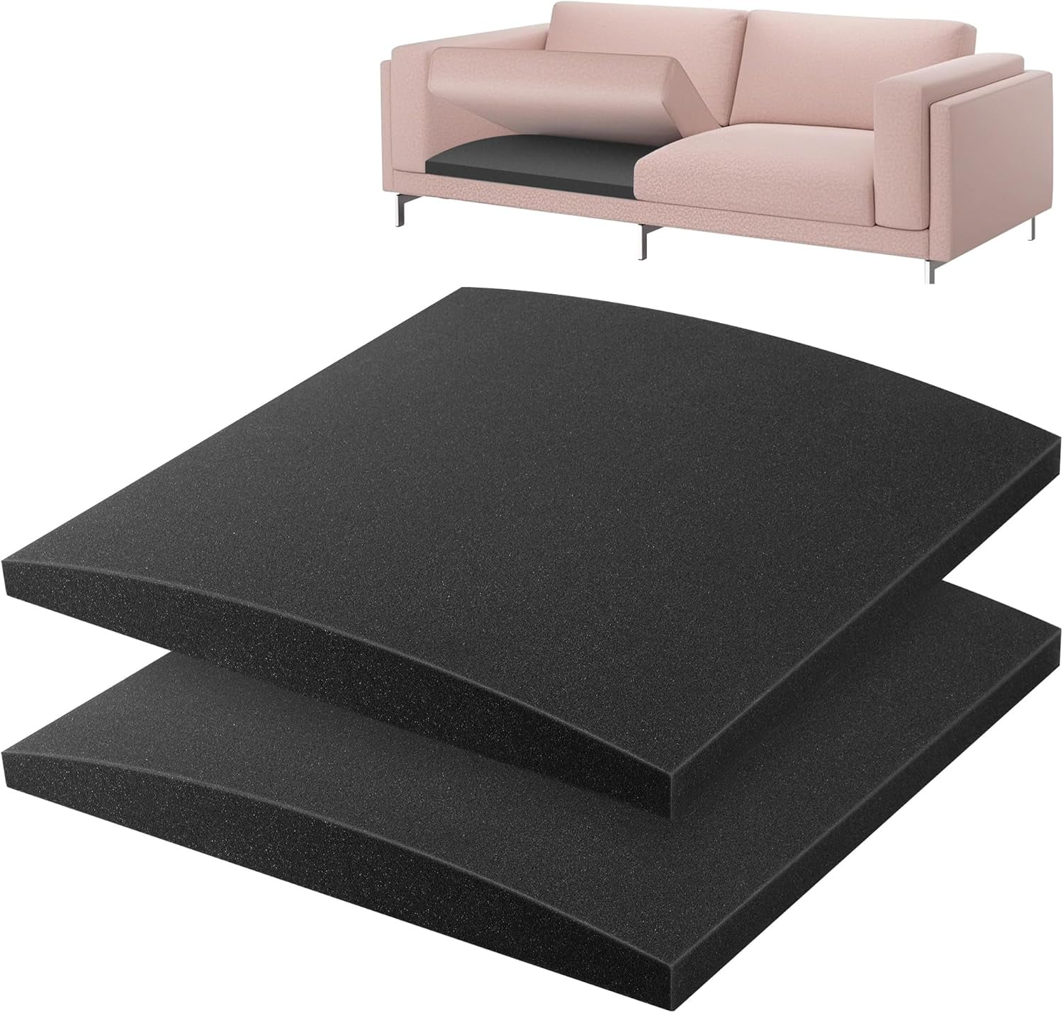 22"x22" Couch Cushion Support, Black Sofa Cushion Sagging Repair ...