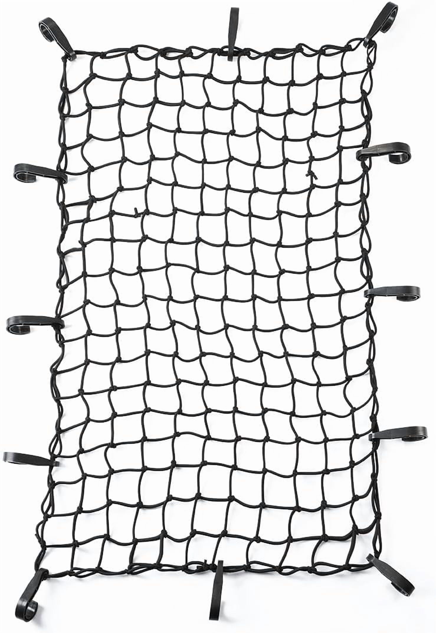 22"x38" Black Latex Bungee Cargo Net Strech to 44"x76", Luggage Netting ...